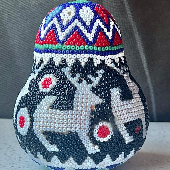 Unknown | Art | Handcrafted Beaded Gourd Sculpture With Colorful ...